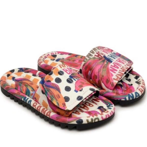 FARM Rio | Shoes | Farm Rio Bananatic Puffy Slide Sandals | Poshmark